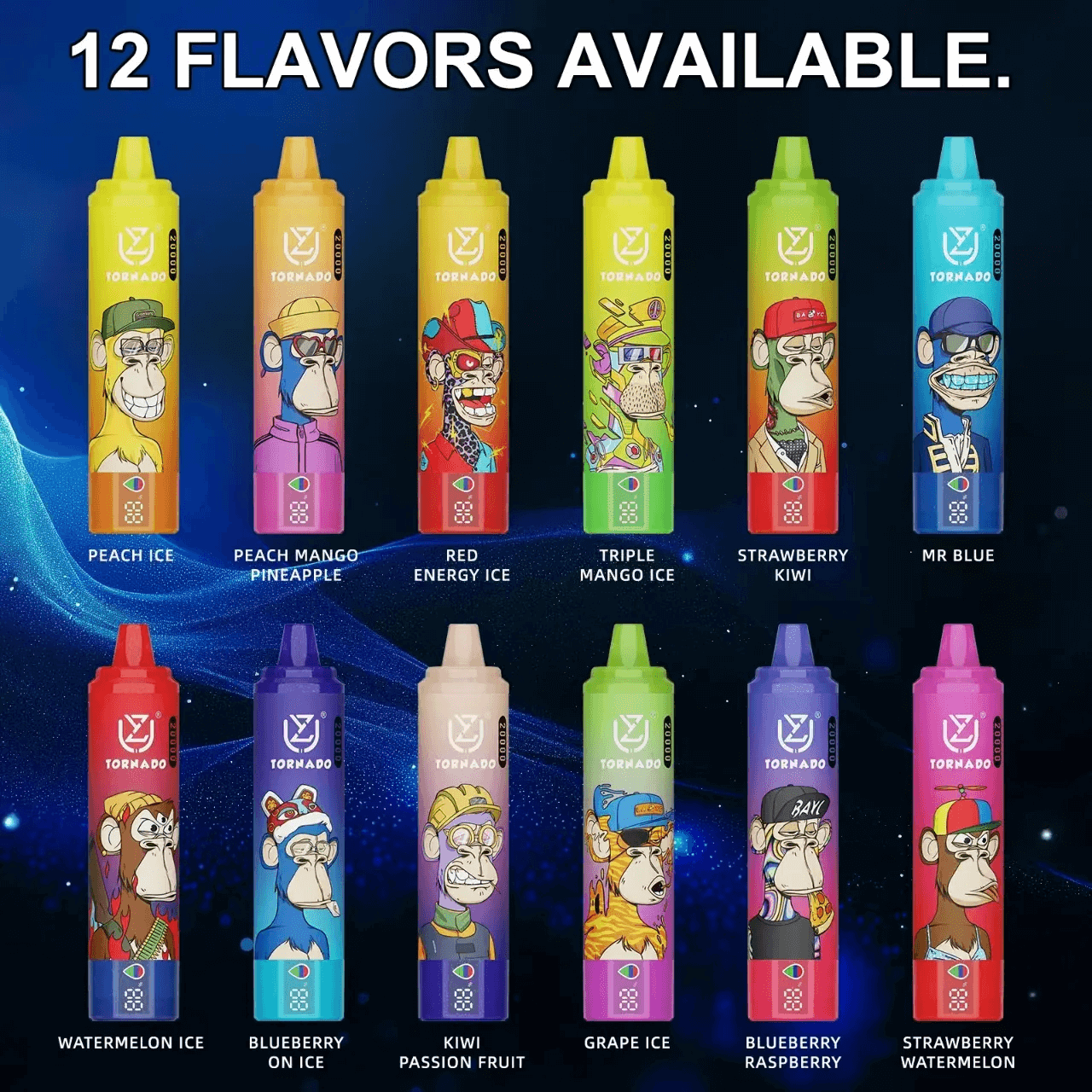 Uzy Tornado 20k Puffs Various Flavors Disposable Vape - elfvaper